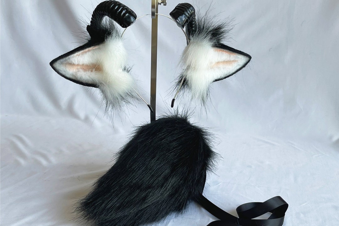 6 Inch Black Goat Tail Sheep Ears-cosplay-leopard Ear Wolf - Etsy