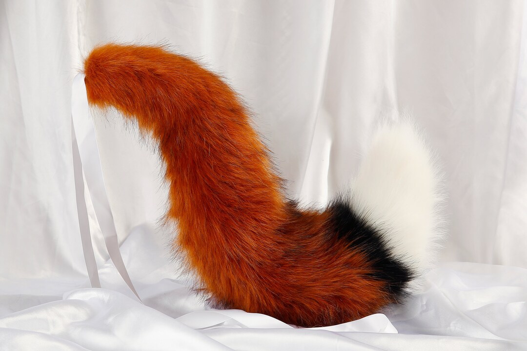Curvy Big Tail Fluffy Hairy Fox Tail Cosplay Wearable Tail Red Wolf ...