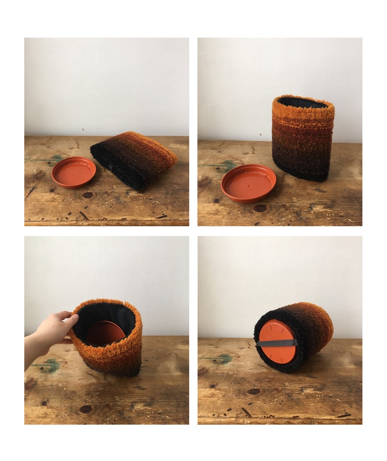 Meta Tufted Plant Pot Red Black White large - Etsy