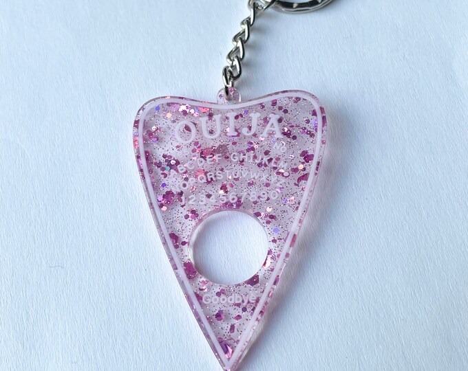 Ouija Planchette Keyring, Pink Ouija Keychain, Supernatural Gift ...