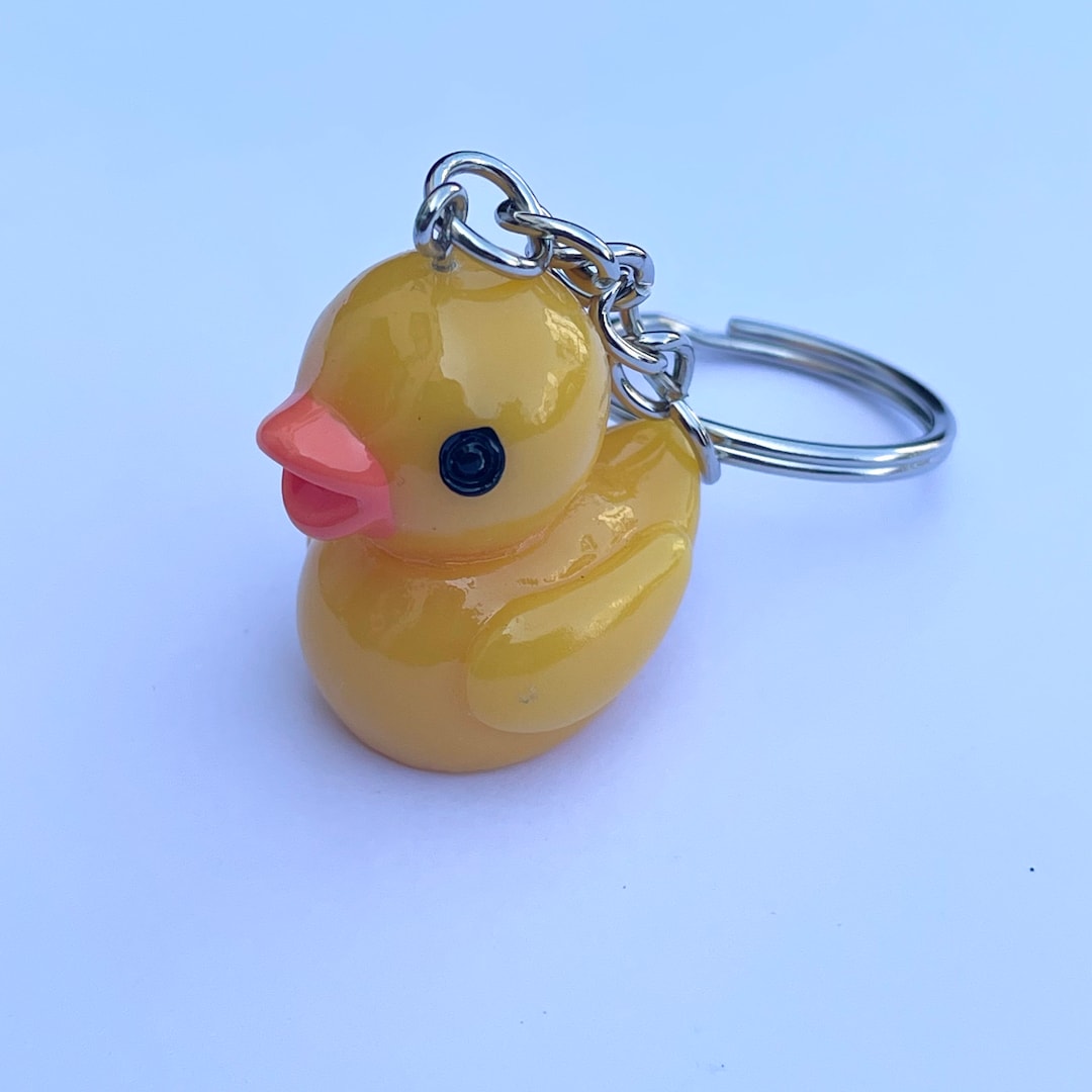 Cute Duck Keyring, Rubber Duck Keychain, Kawaii Keyring, Novelty Gift ...