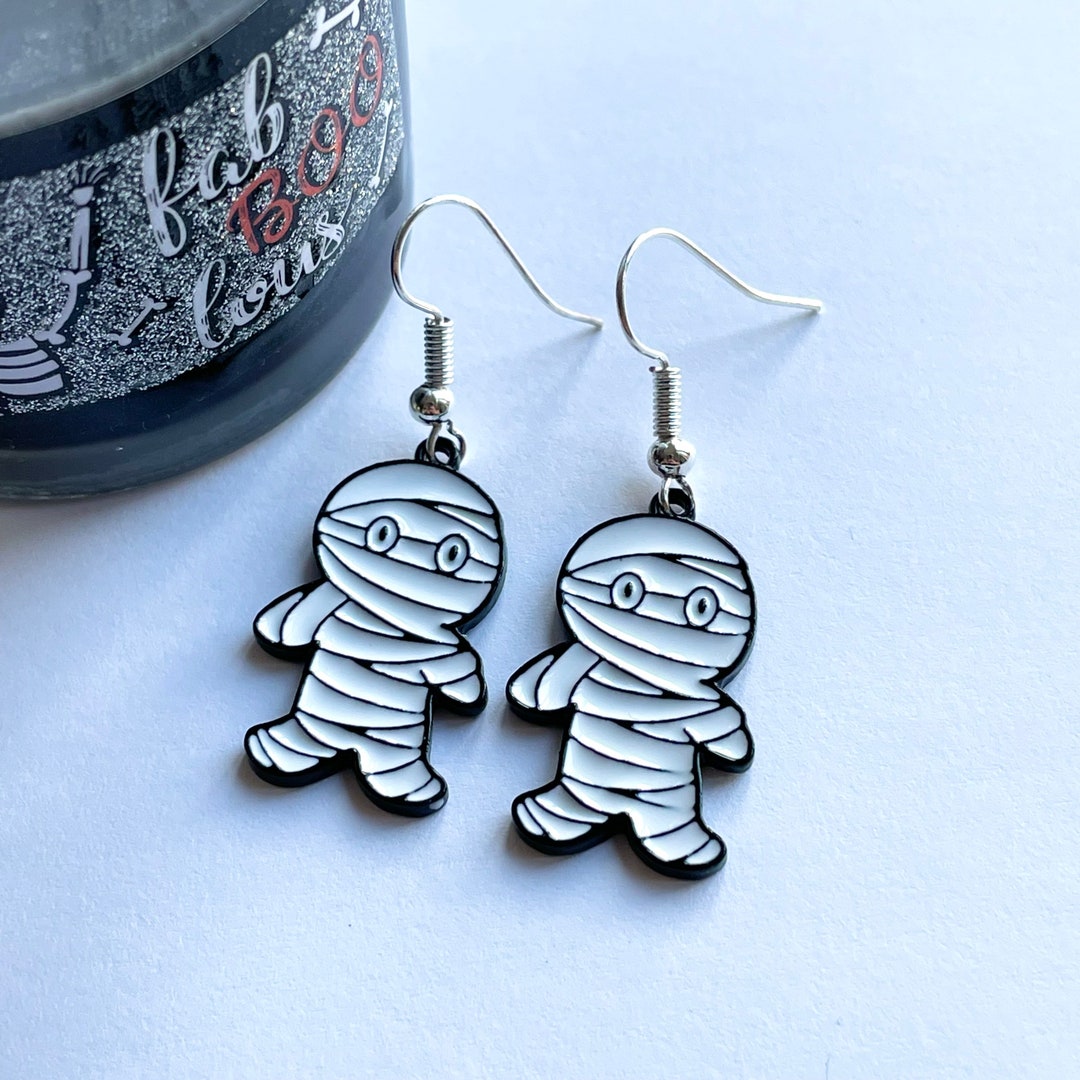 Halloween Mummy Earrings Mummy Costume Accessories Halloween - Etsy