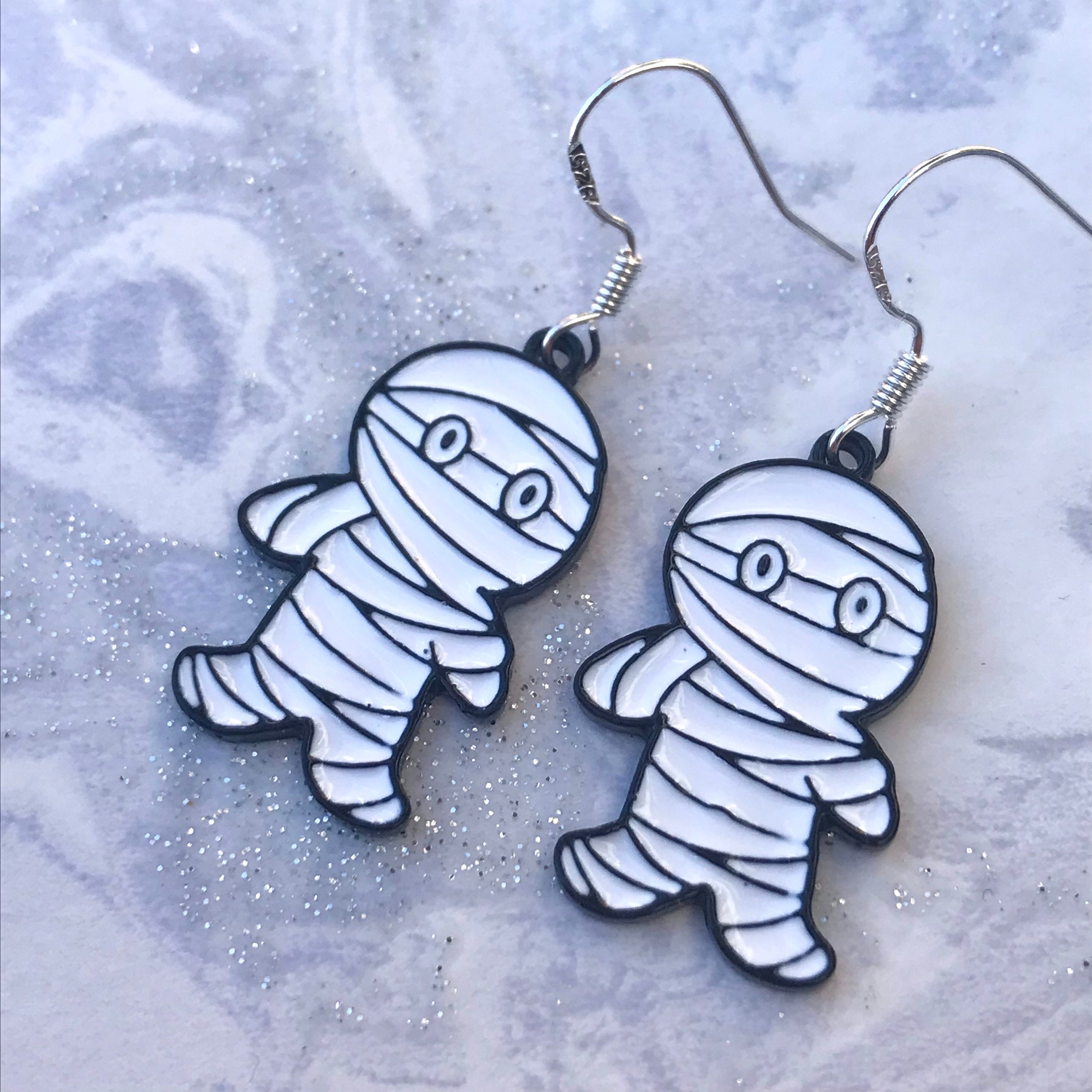 Halloween mummy earrings mummy costume accessories Halloween | Etsy