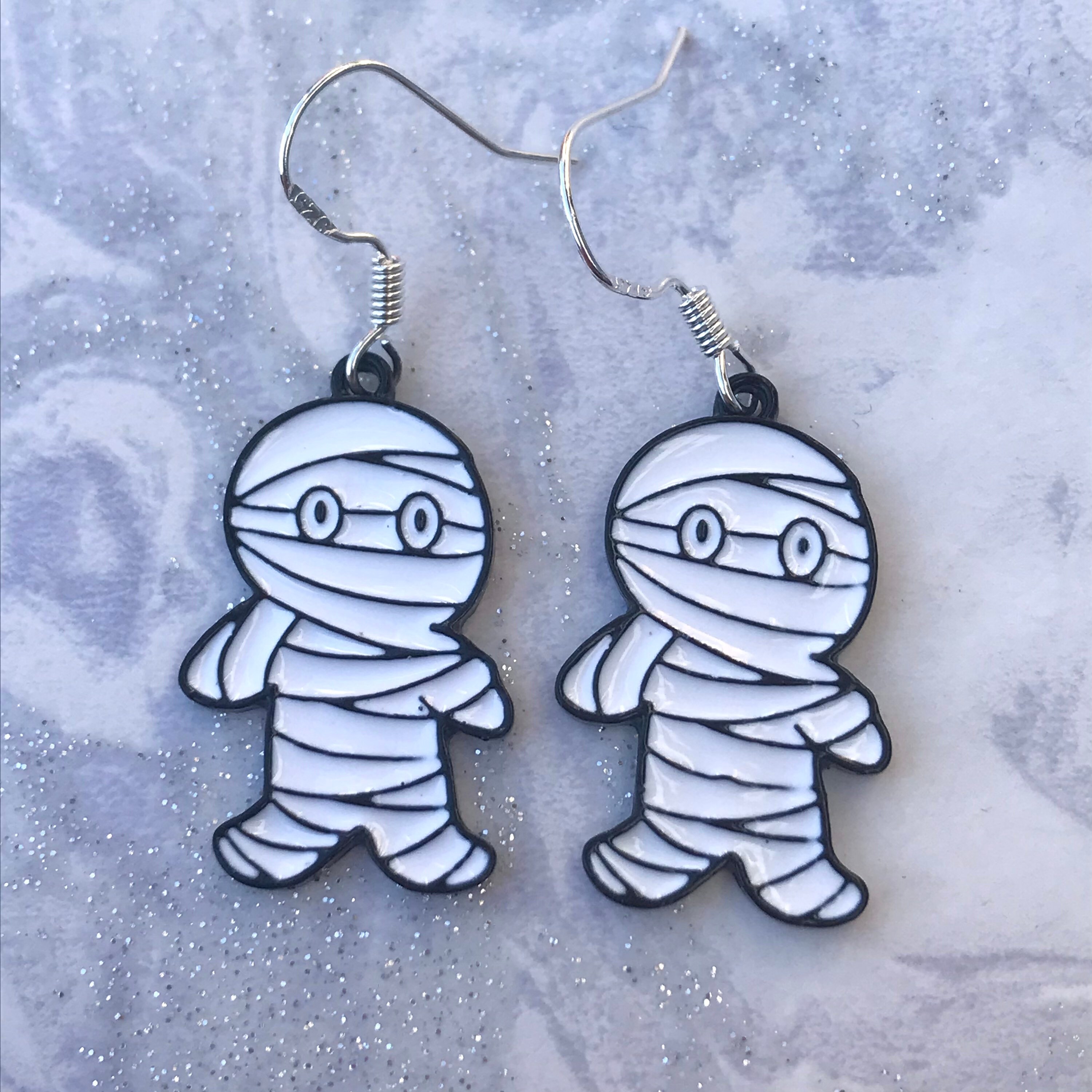 Halloween mummy earrings mummy costume accessories Halloween | Etsy