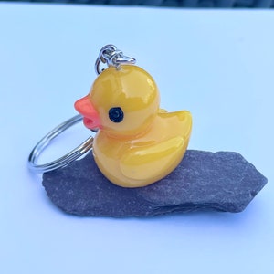 Cute Duck Keyring Rubber Duck Keychain Kawaii Keyring - Etsy UK