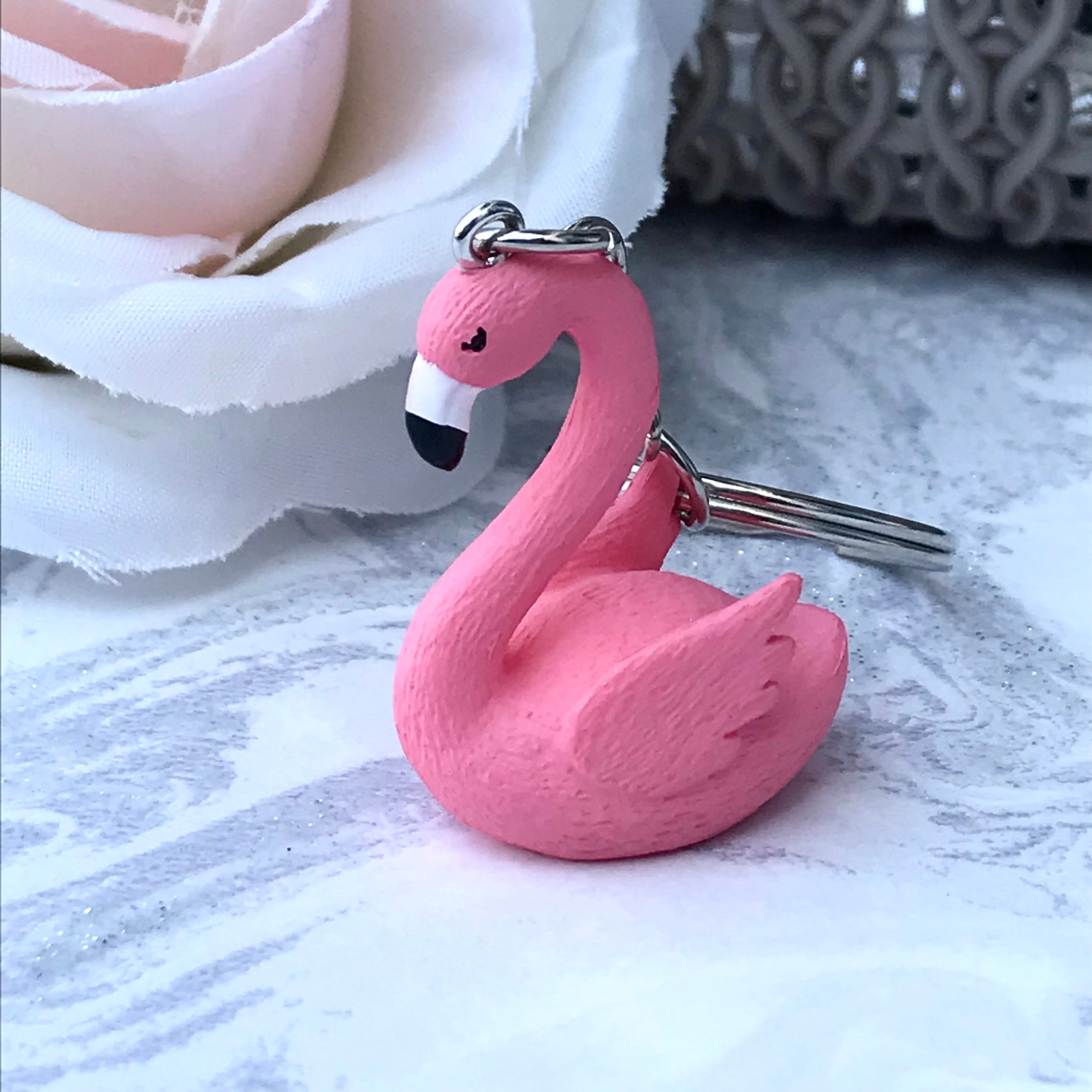 Flamingo Keyring Flamingo Lover Gift Flamingo Stocking | Etsy