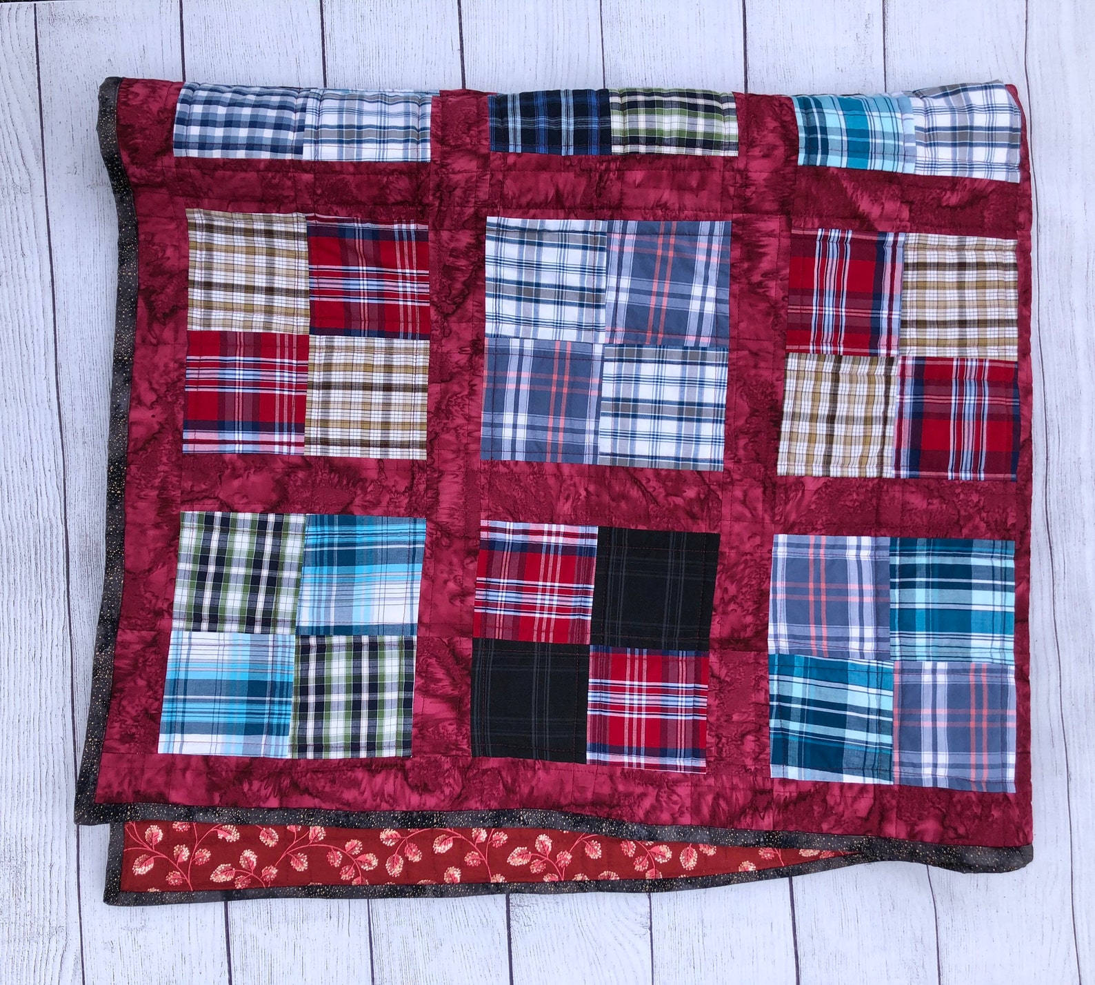 Memory Quilt, Bereavement Quilt, Custom Made From Loved Ones Clothing ...