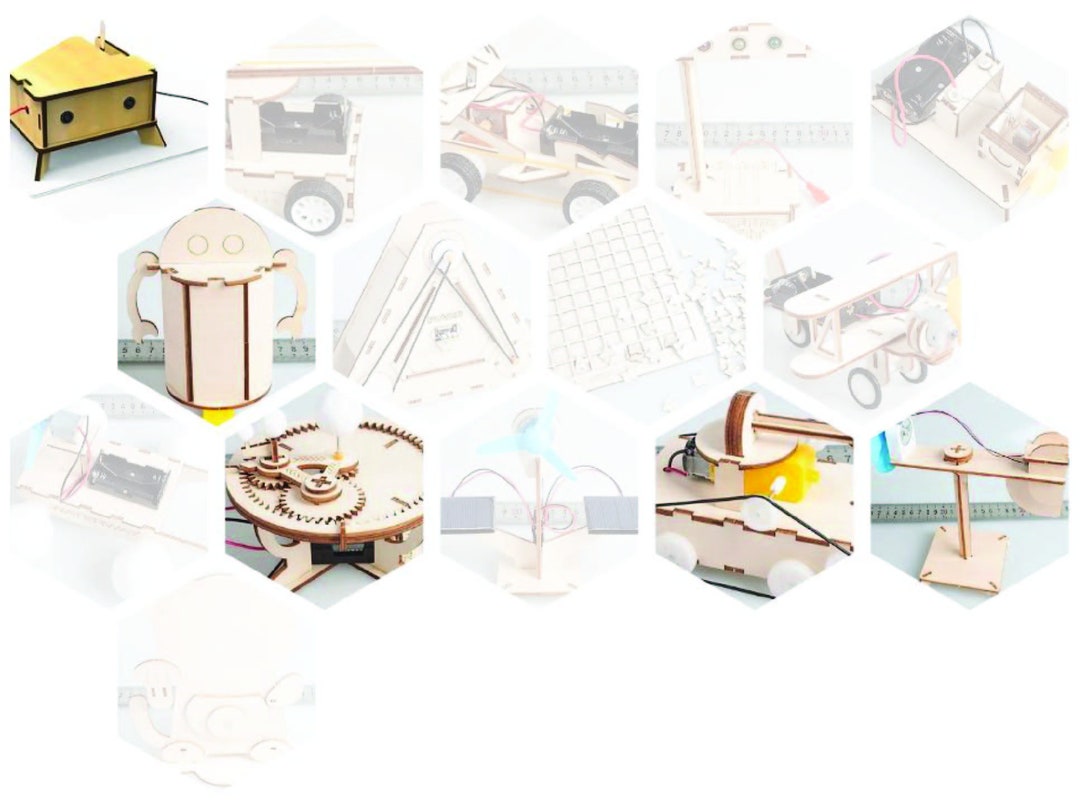 DIY Craft Kit Wooden STEAM Projects for Kids, Level 2-B - Etsy