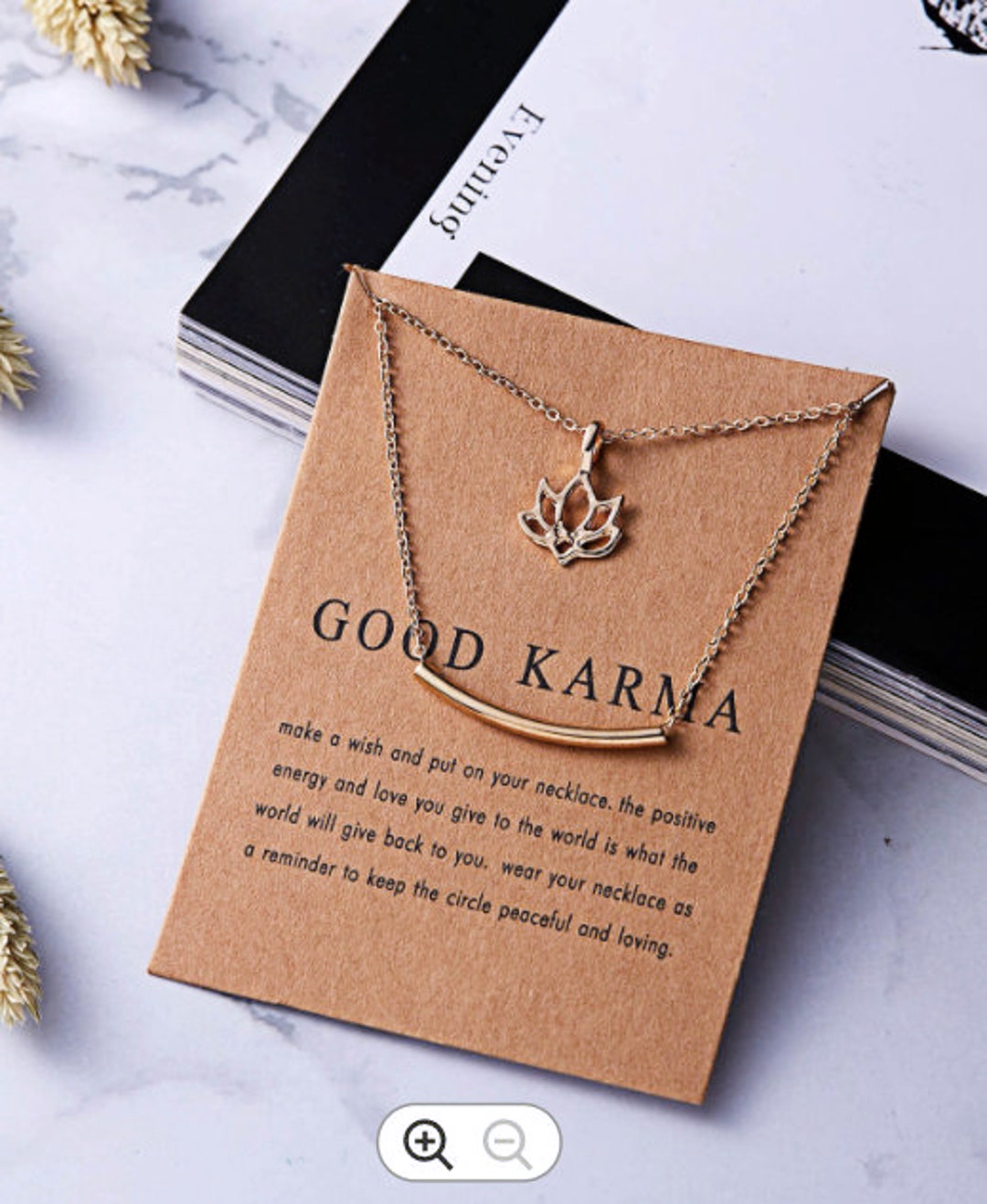 Good Karma Lotus Flower Necklace, Lotus Flower Pendent, Infinity Gold ...