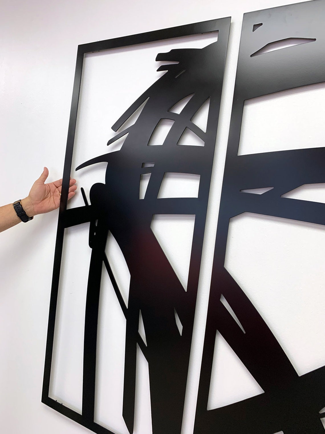 MOTSURE Triptych Metal Decorative Modern Art | Etsy