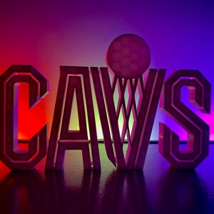 CLE3D Printed 2023 CAVS Logo With Floating Elements Design for Desk or ...