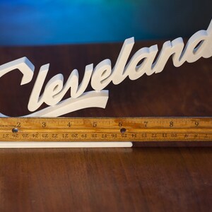 Cleveland Script Sign Office Desk Display Souvenir Gift Ohio With ...