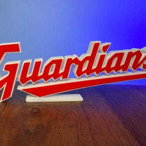 3D Printed Cleveland Guardians Indians Baseball Display Plaque V2 Now ...