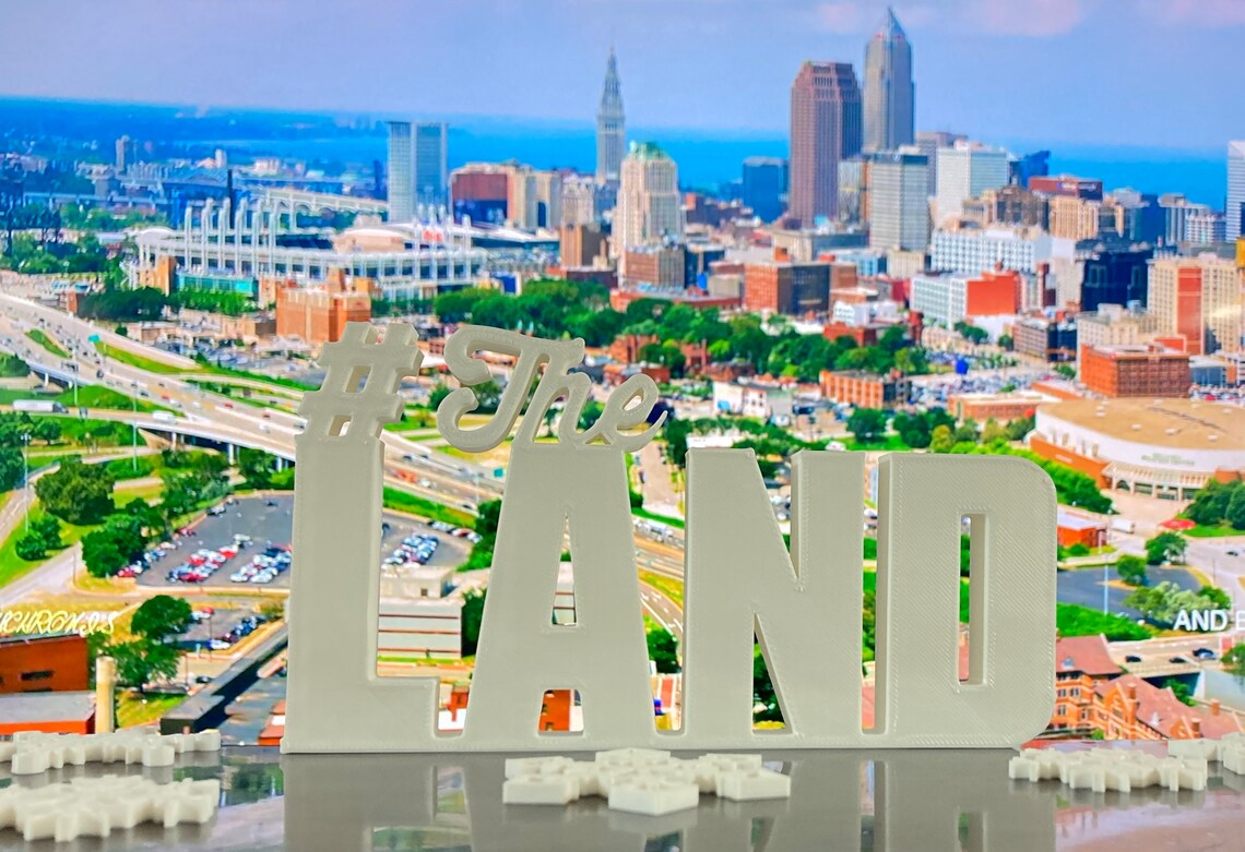 3D Printed Desktop Display of THE LAND Sign From the 2016 - Etsy