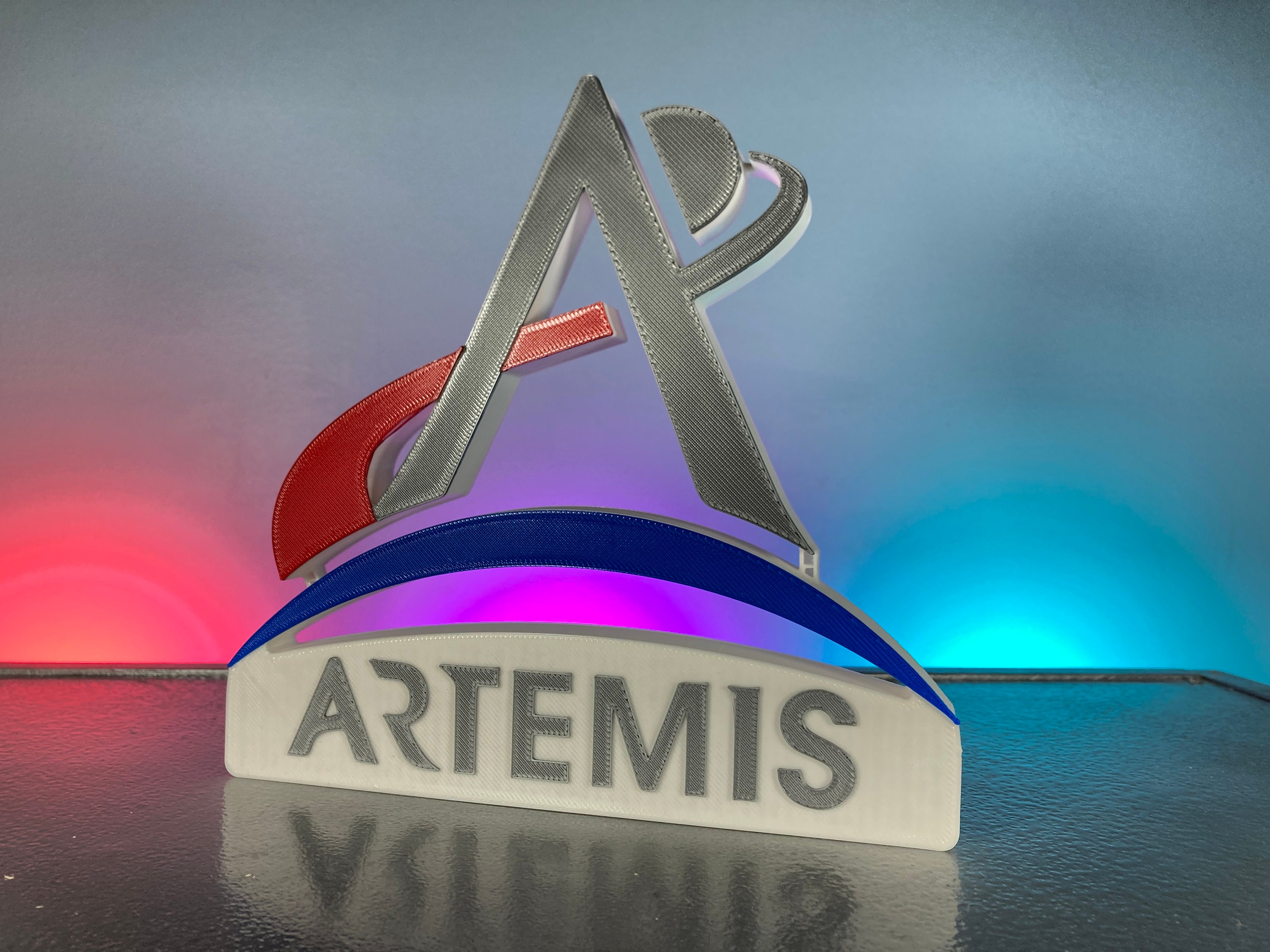 3D Printed Set of Artemis Mission Logo Display for Desk or - Etsy
