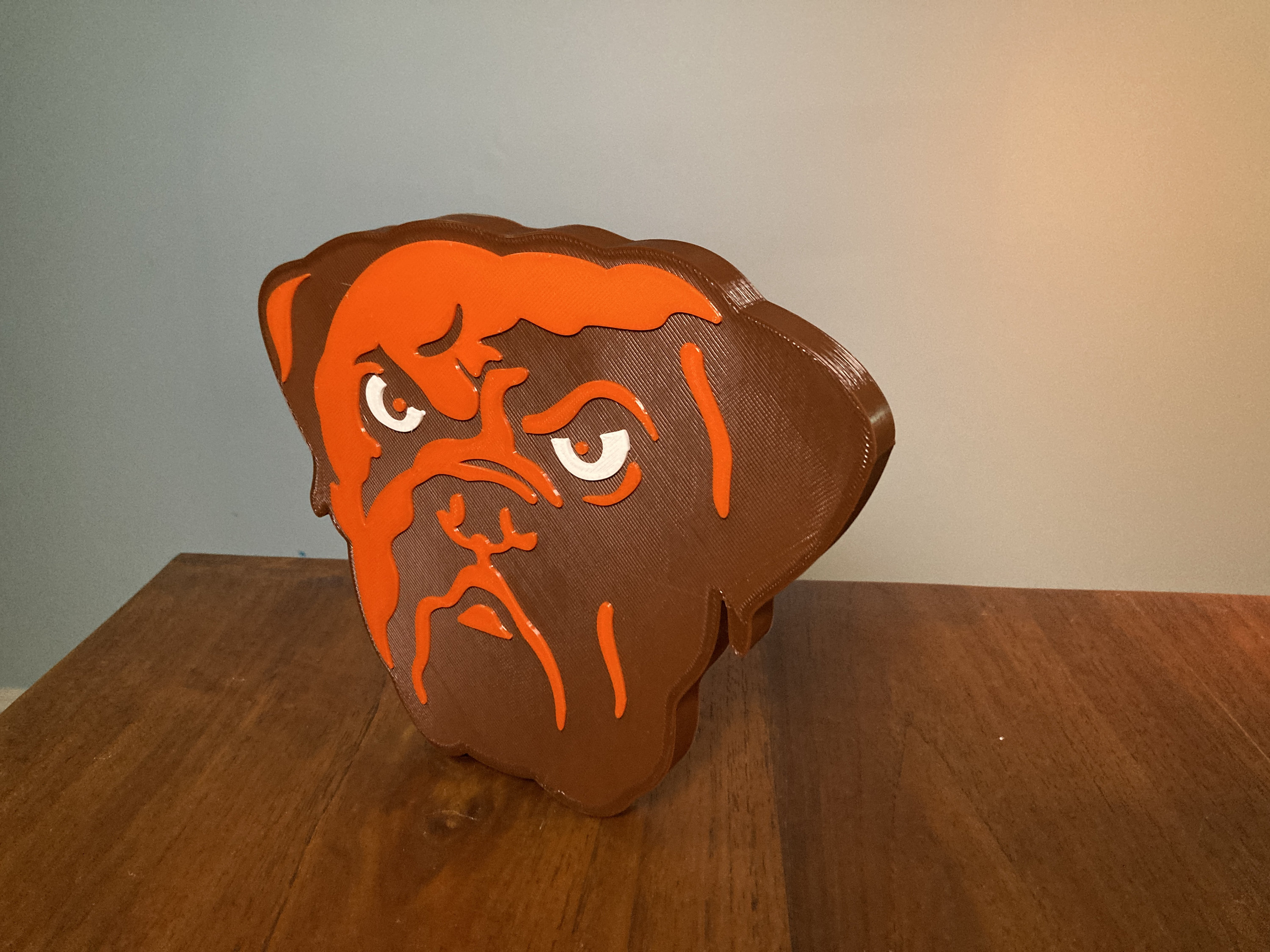 3D Printed Cleveland Browns Bulldog Mascot Display Plaque - Etsy