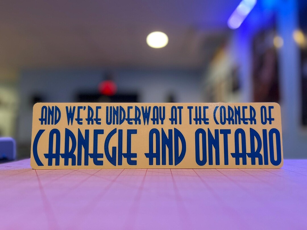 3D Printed Carnegie and Ontario Sign - Etsy