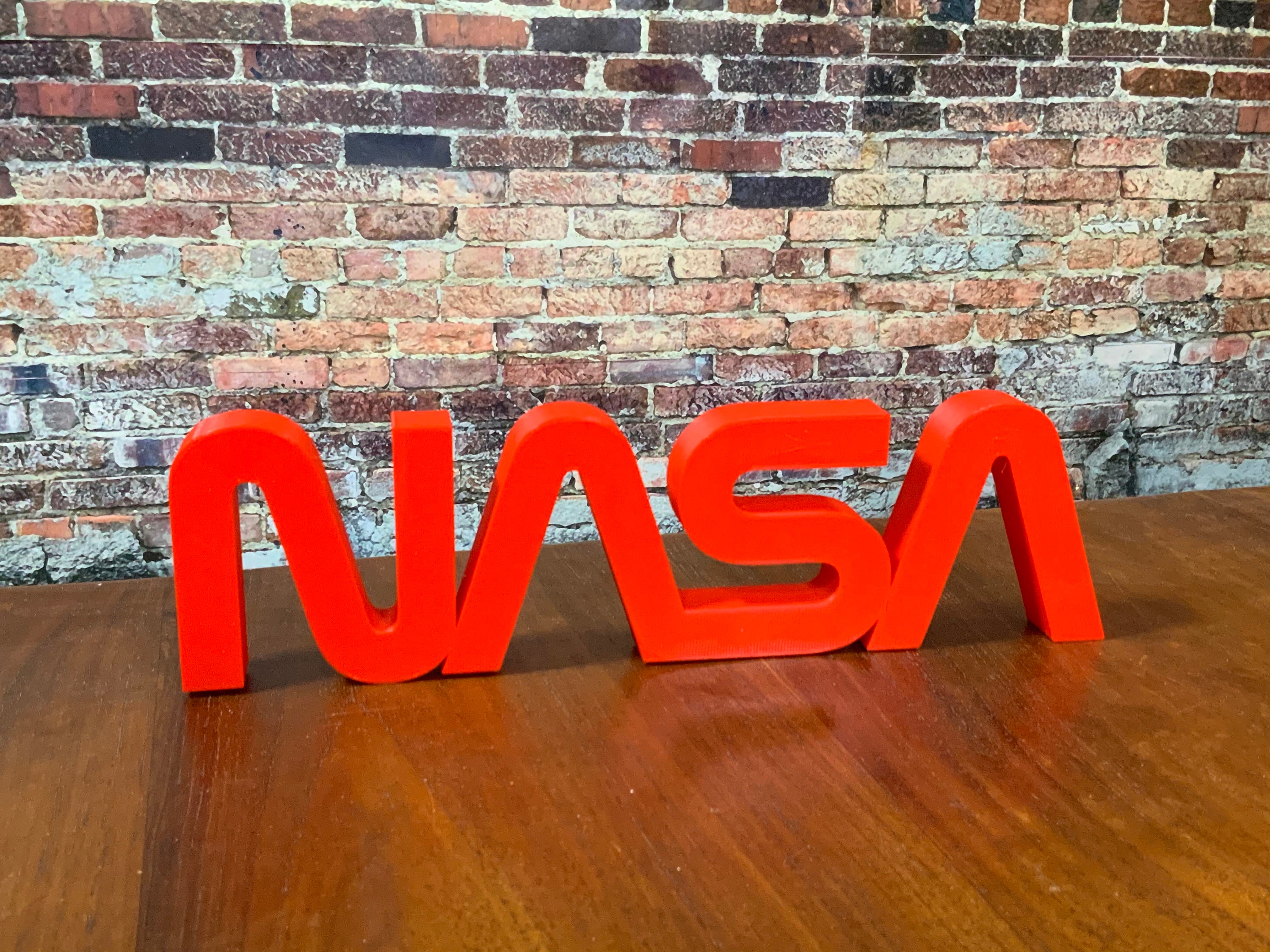 NASA Worm Logo 3D Print Desk Shelf Display - Etsy Denmark