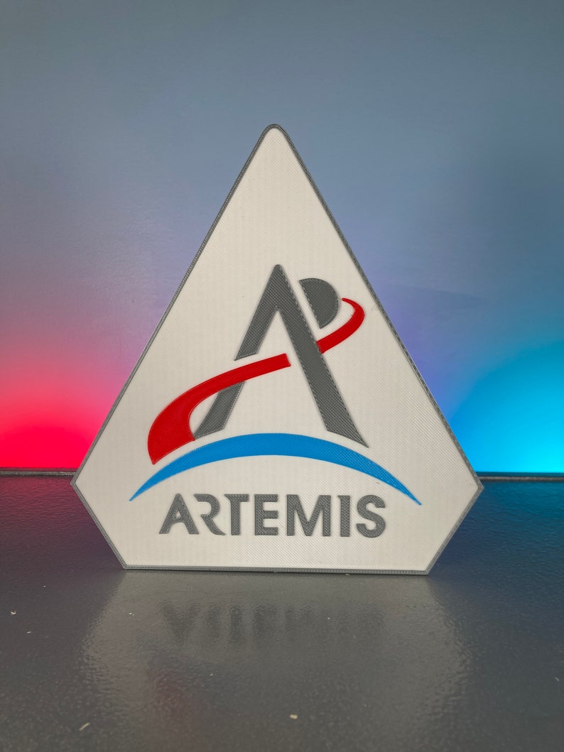 3D Printed NASA Artemis Program Mission Logo Display for Desk - Etsy