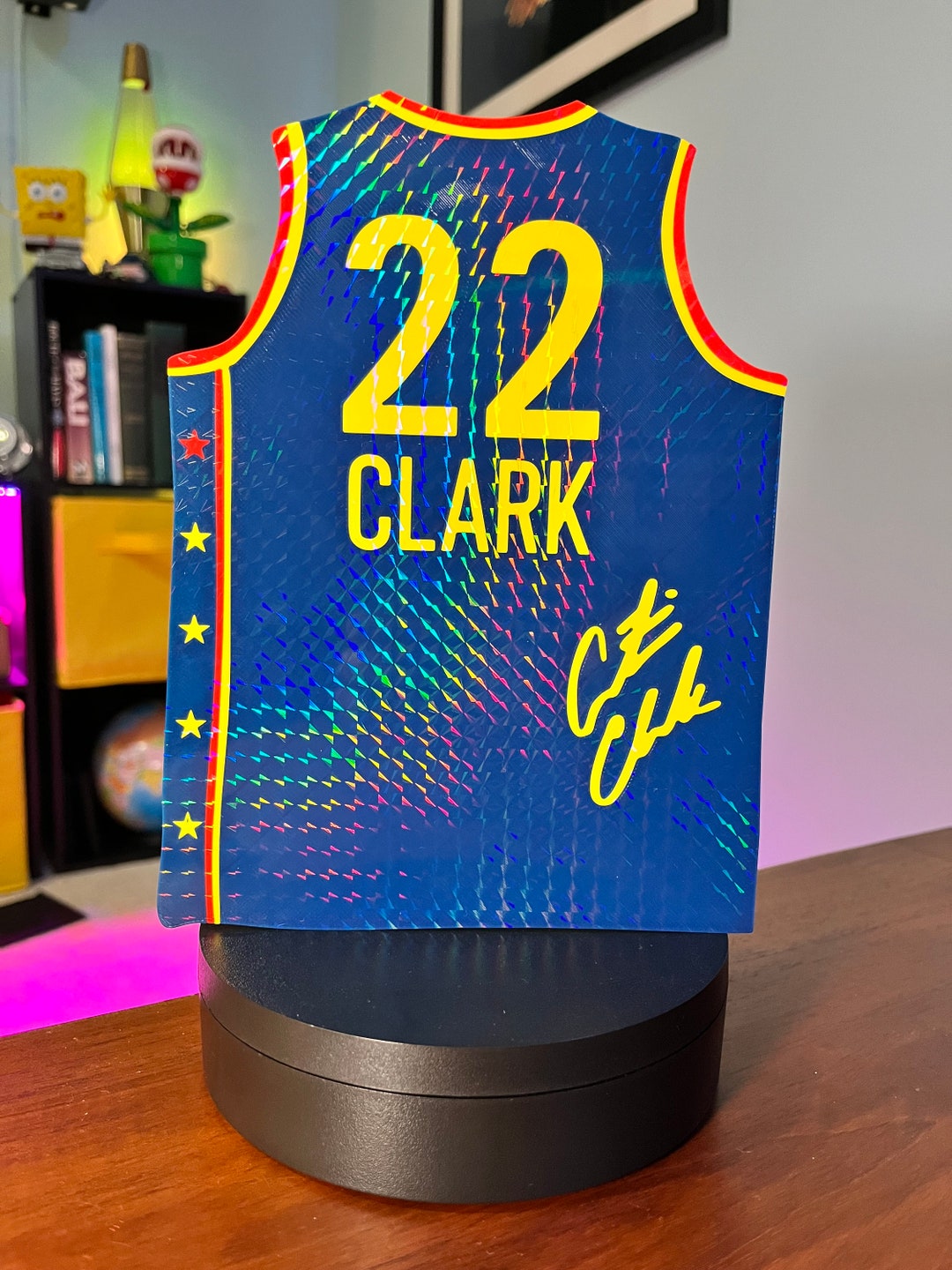 3D Printed Caitlin Clark 22 Iowa or Indiana Fever Jersey and Replica ...