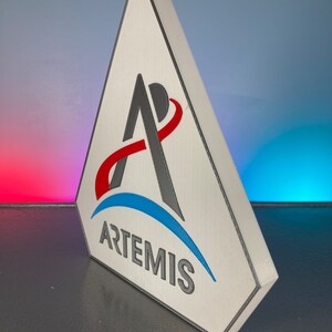 3D Printed NASA Artemis Program Mission Logo Display for Desk or Wall ...