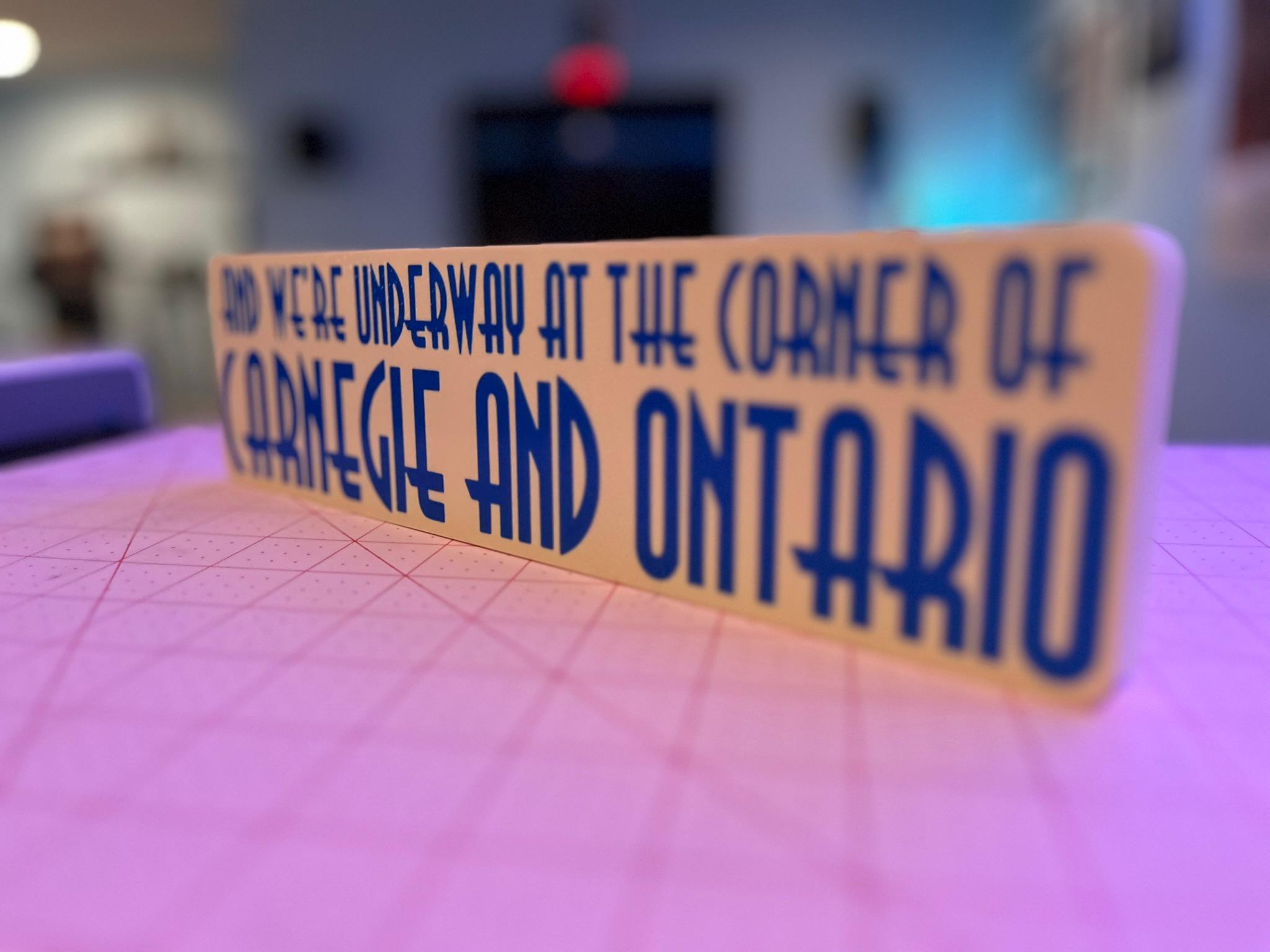 3D Printed Carnegie and Ontario Sign - Etsy