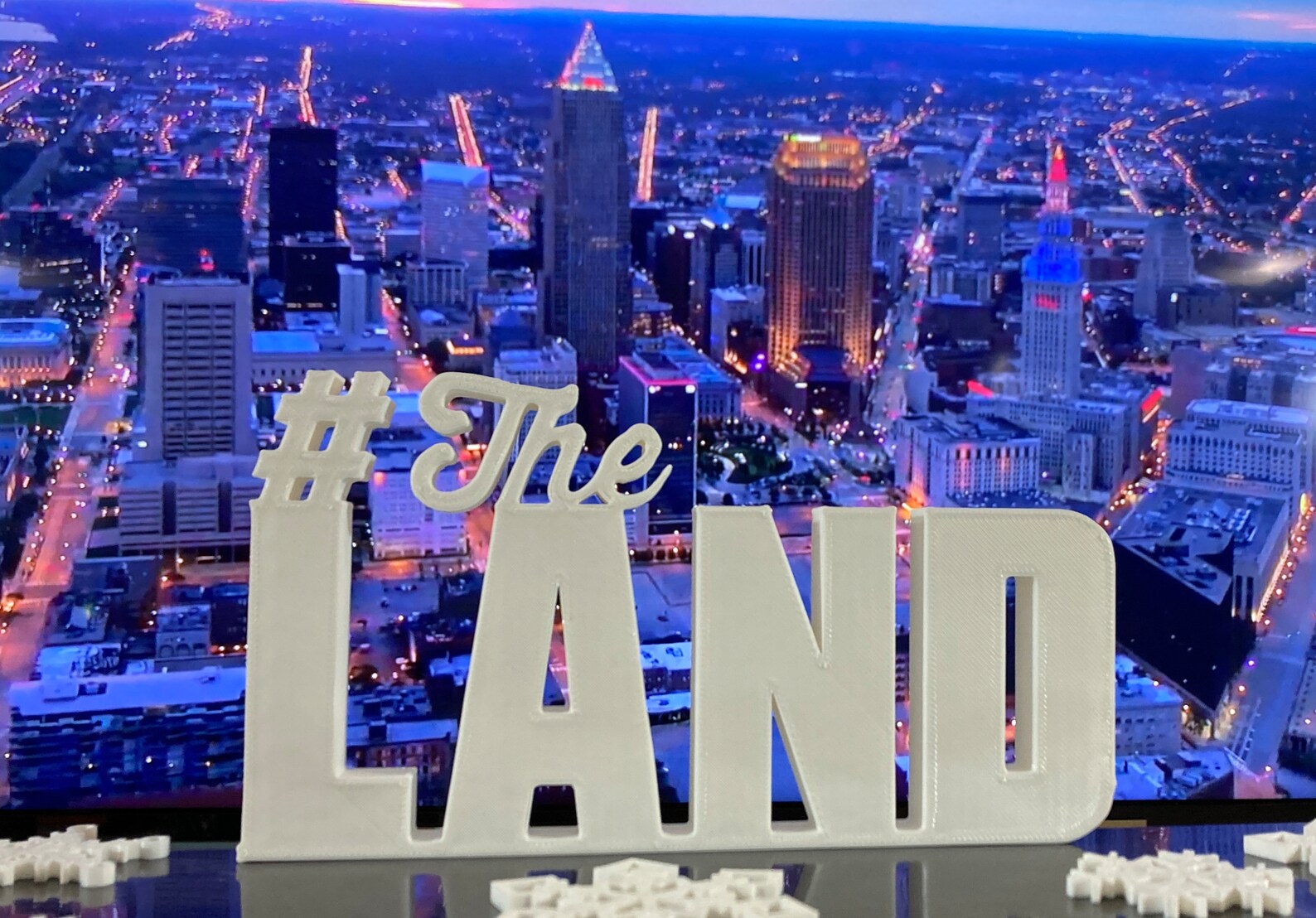 3D Printed Desktop Display of THE LAND Sign From the 2016 - Etsy