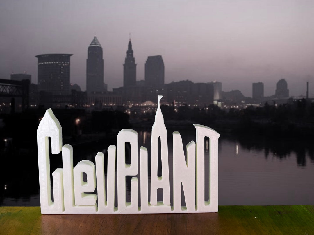 3D Printed Cleveland Skyline Display - Etsy