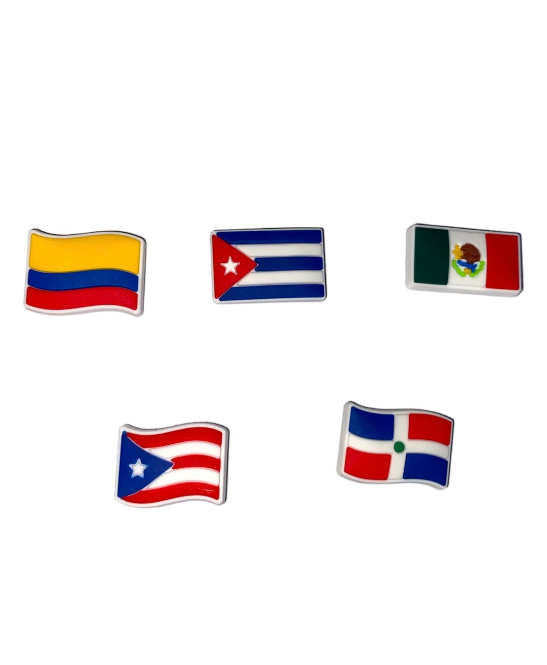 Hispanic Croc Charm Flags Mexico, Dominican Republic, Cuba, Puerto Rico ...