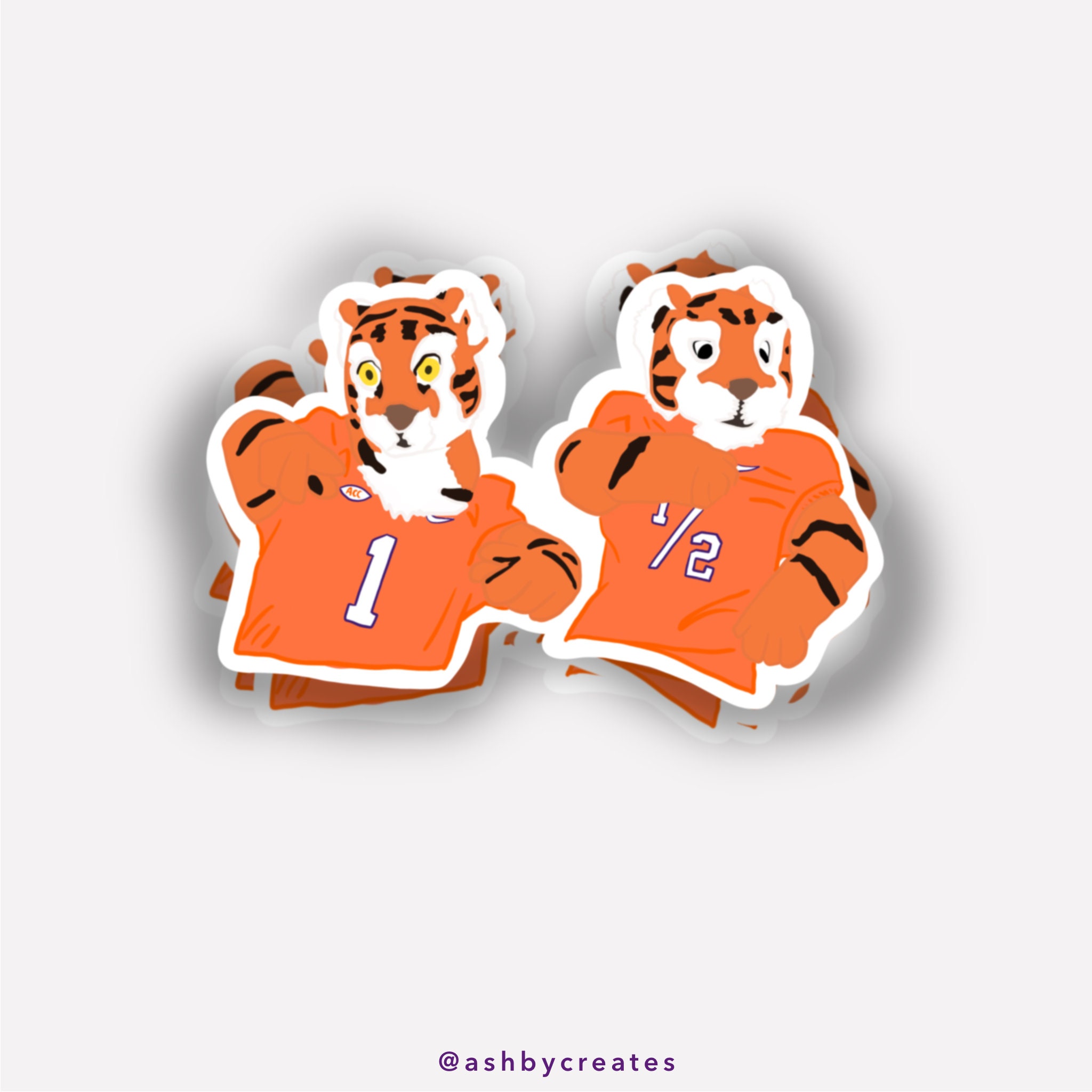 Clemson sticker or magnet set | Etsy