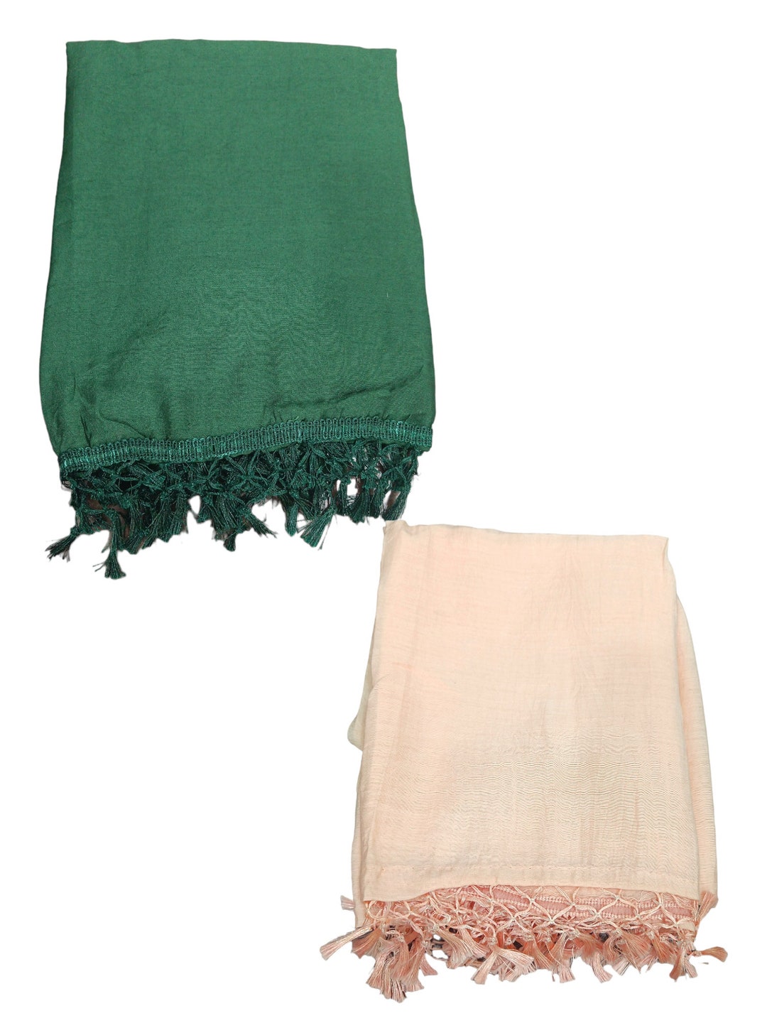 2 Plain Dupatta| Chanderi Plain Bawa Color Dupatta | Plain Green Color ...