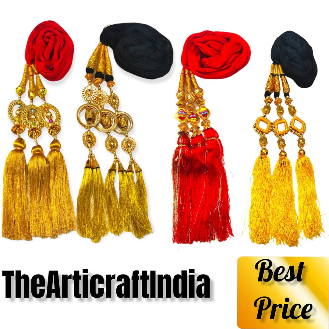 Punjabi Paranda/parandi Traditional Hair Accessory Braid Tasslesblack ...
