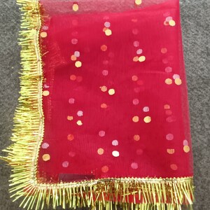 7 Pcs Devi Maa Red Chunni / Red Puja Chunri /durga Ma Chunri/ Chunri ...