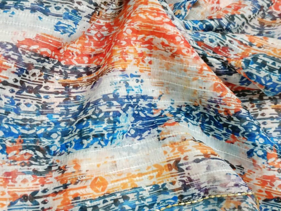 Digital Print Scarf| Multipurpose Scarf| Multicolored Scarf| Chanderi ...