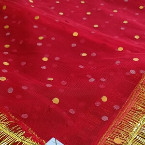 7 Pcs Devi Maa Red Chunni / Red Puja Chunri /durga Ma Chunri/ Chunri ...