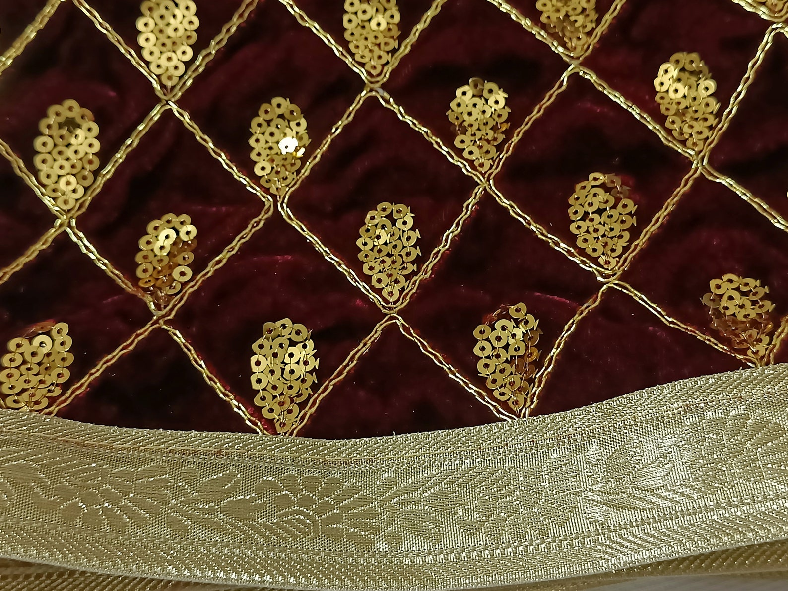 Beautiful Embroidered Pooja Aasan Pooja Backdrop Clothmultipurpose ...