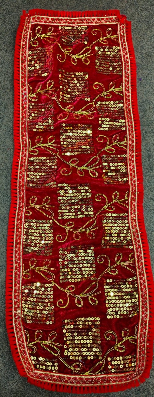 Pooja Chowki Aasan (set of 2) | Embroidered Velvet Pooja Aasan Cloth ...