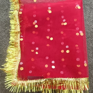 7 Pcs Devi Maa Red Chunni / Red Puja Chunri /durga Ma Chunri/ Chunri ...