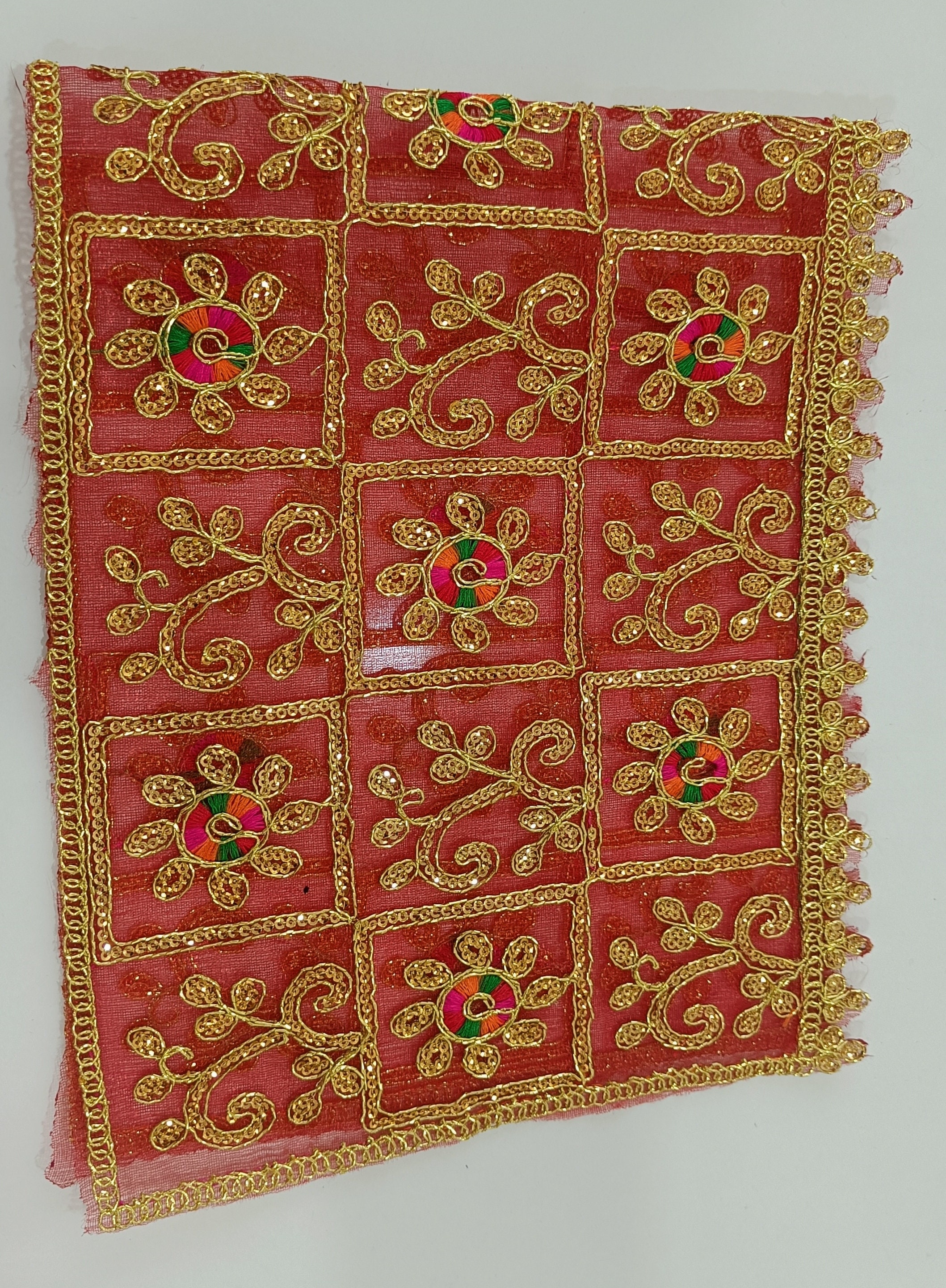 Small Devi Maa Chunni / Red Puja Chunri /durga Ma Chunri|/ Chunri for ...