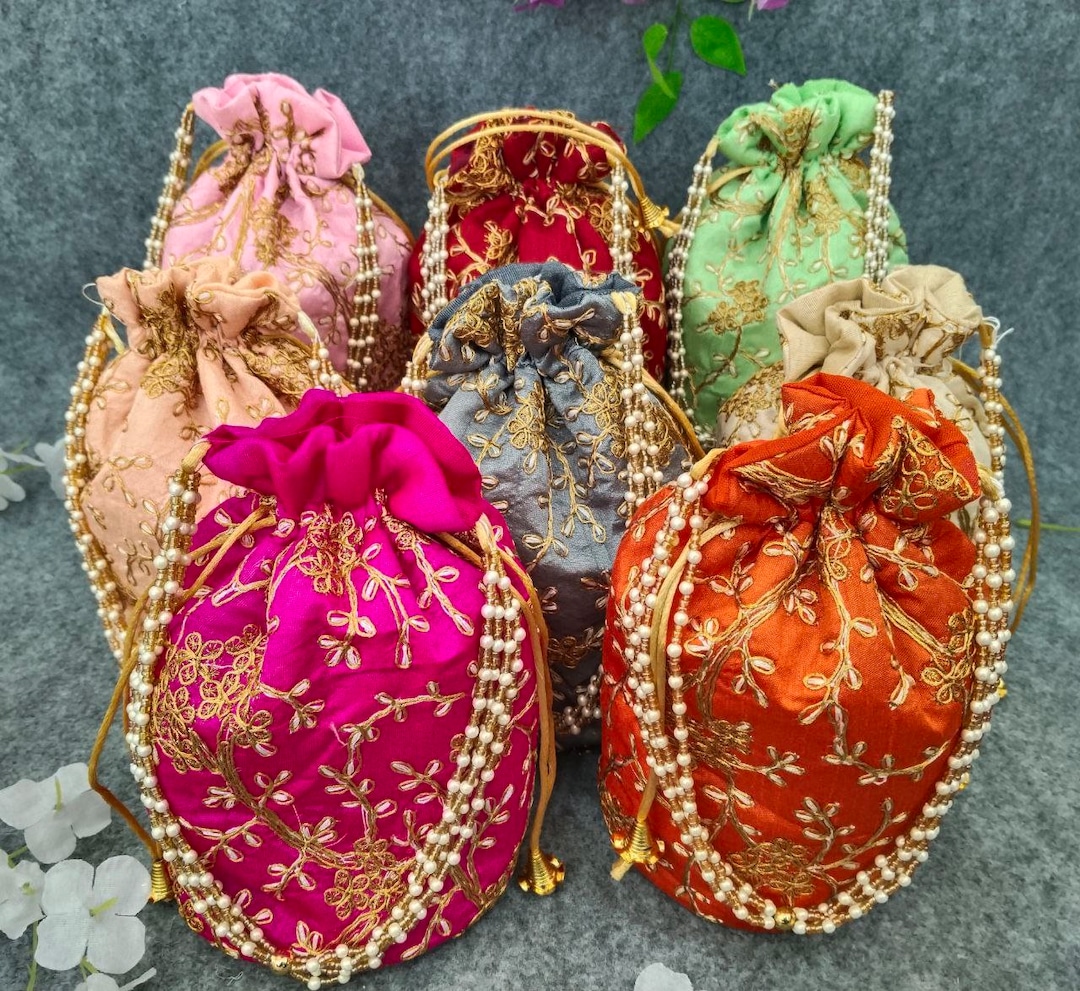 20 Indian Traditional Potli Pouch| Clutch Purse| Women Potli Bag ...