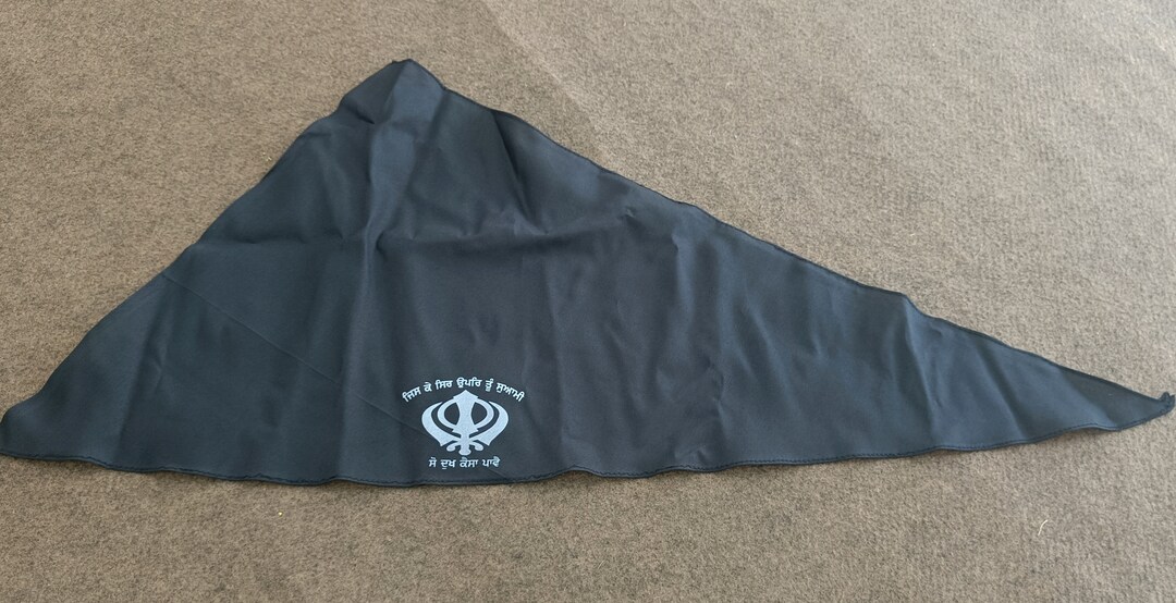 5 Pcs Sikh Punjabi Black Patka Turban: Singh Khanda Head Wrap - Etsy