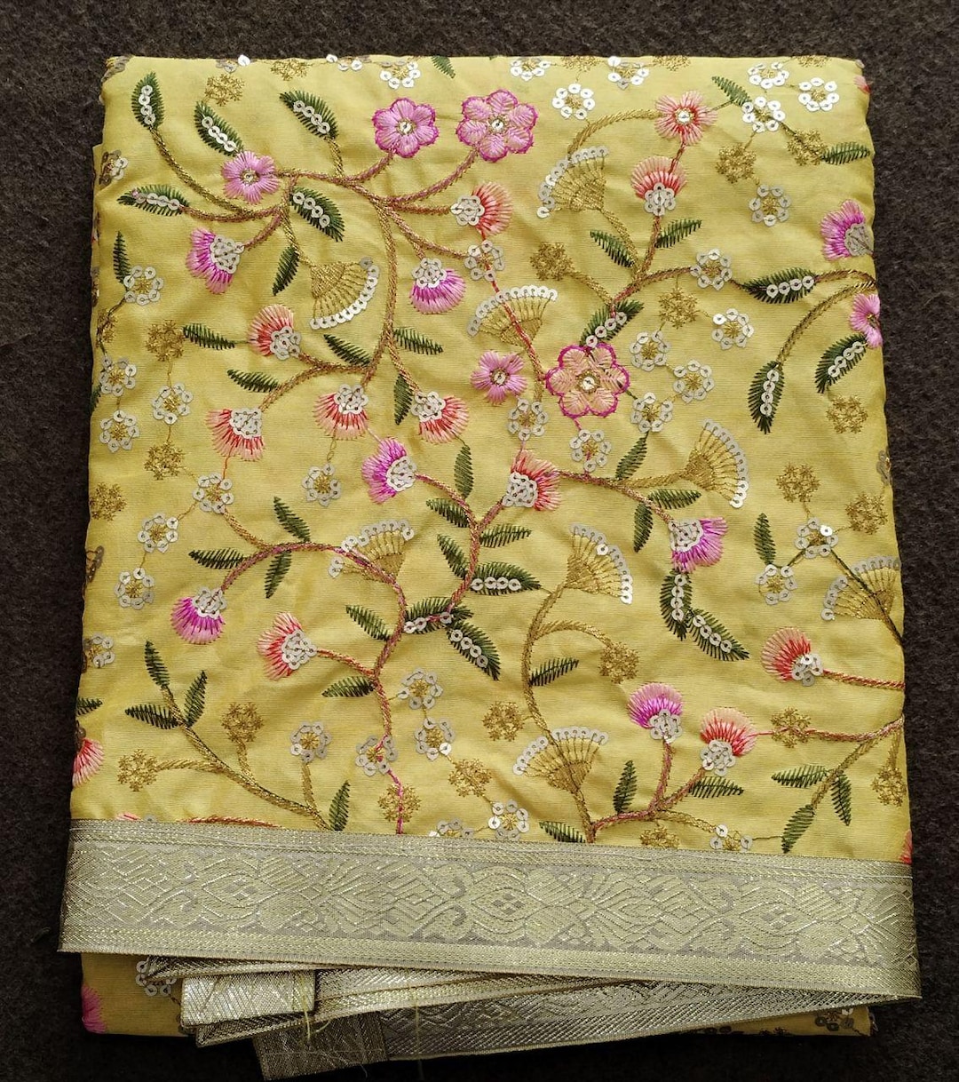 Embroidered Sai Baba Chadar: Yellow Khadi Silk Deity Shawl - Etsy