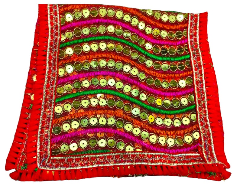 7 Pcs Small Devi Maa Chunni / Red Puja Chunri /durga Ma Chunri/ Chunri ...