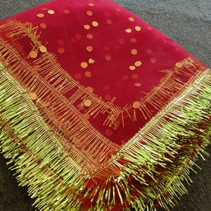 7 Pcs Devi Maa Red Chunni / Red Puja Chunri /durga Ma Chunri/ Chunri ...