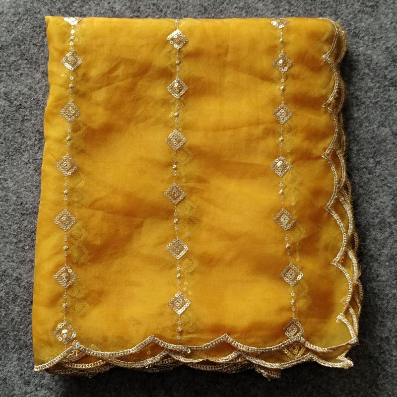 Yellow Dupatta - Etsy