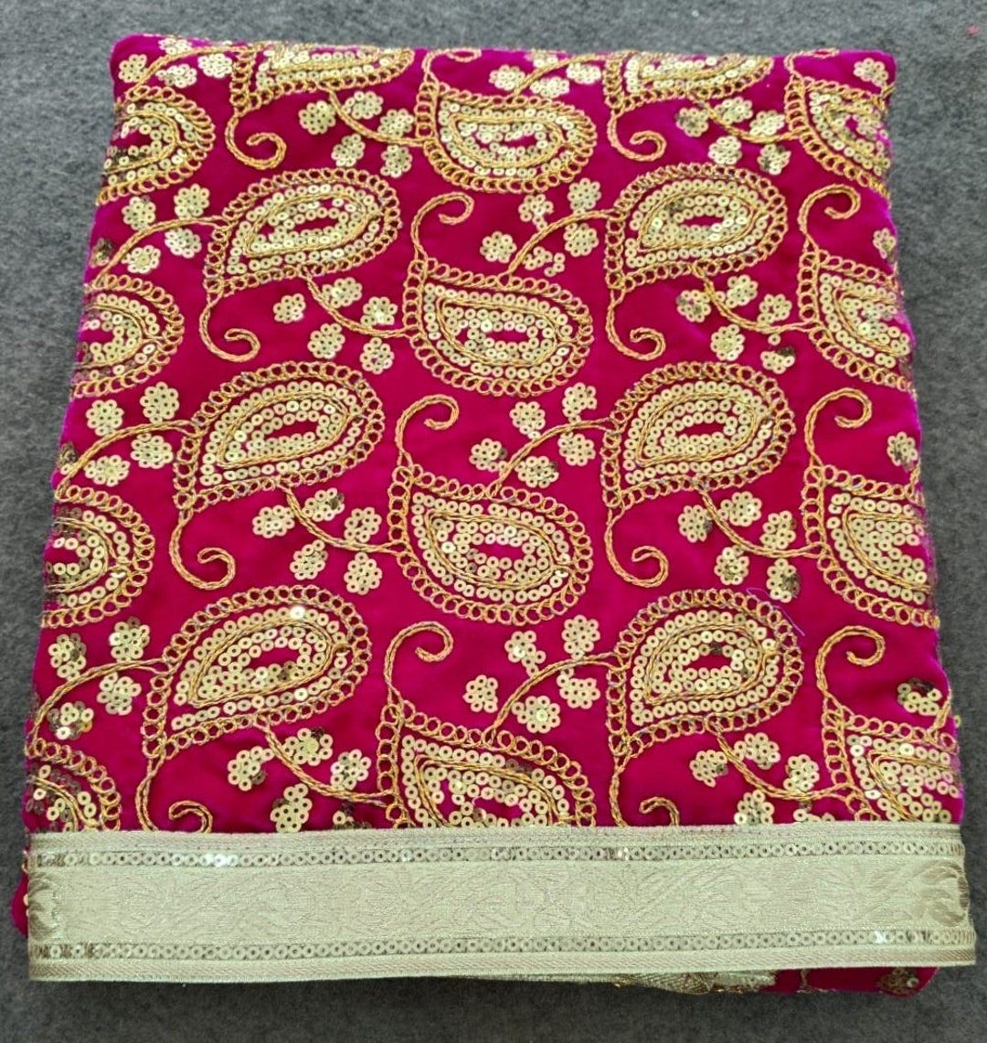 Beautiful Heavy Embroidered Dark Pink Velvet Sai Baba Vastra/deity ...