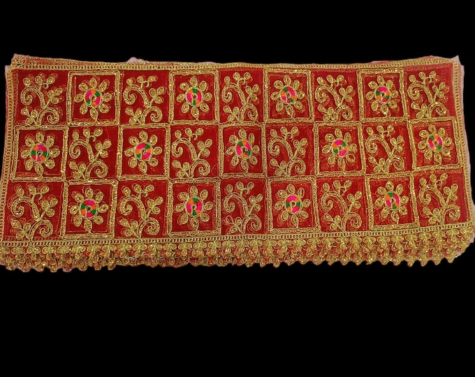 Devi Maa Chunri Small Size Heavy Embroidery With Golden Zari Work/durga ...