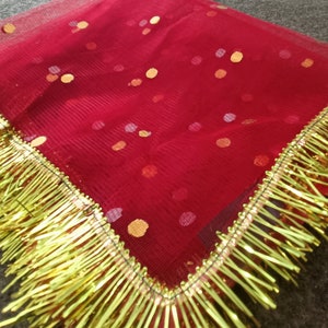 7 Pcs Devi Maa Red Chunni / Red Puja Chunri /durga Ma Chunri/ Chunri ...