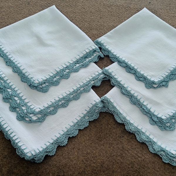 Napkins With Crochet - Etsy