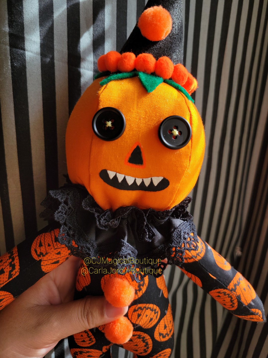 Scary Clown Doll, Pumpkin Head Clown Doll, Scary Doll, Scary Dolls ...
